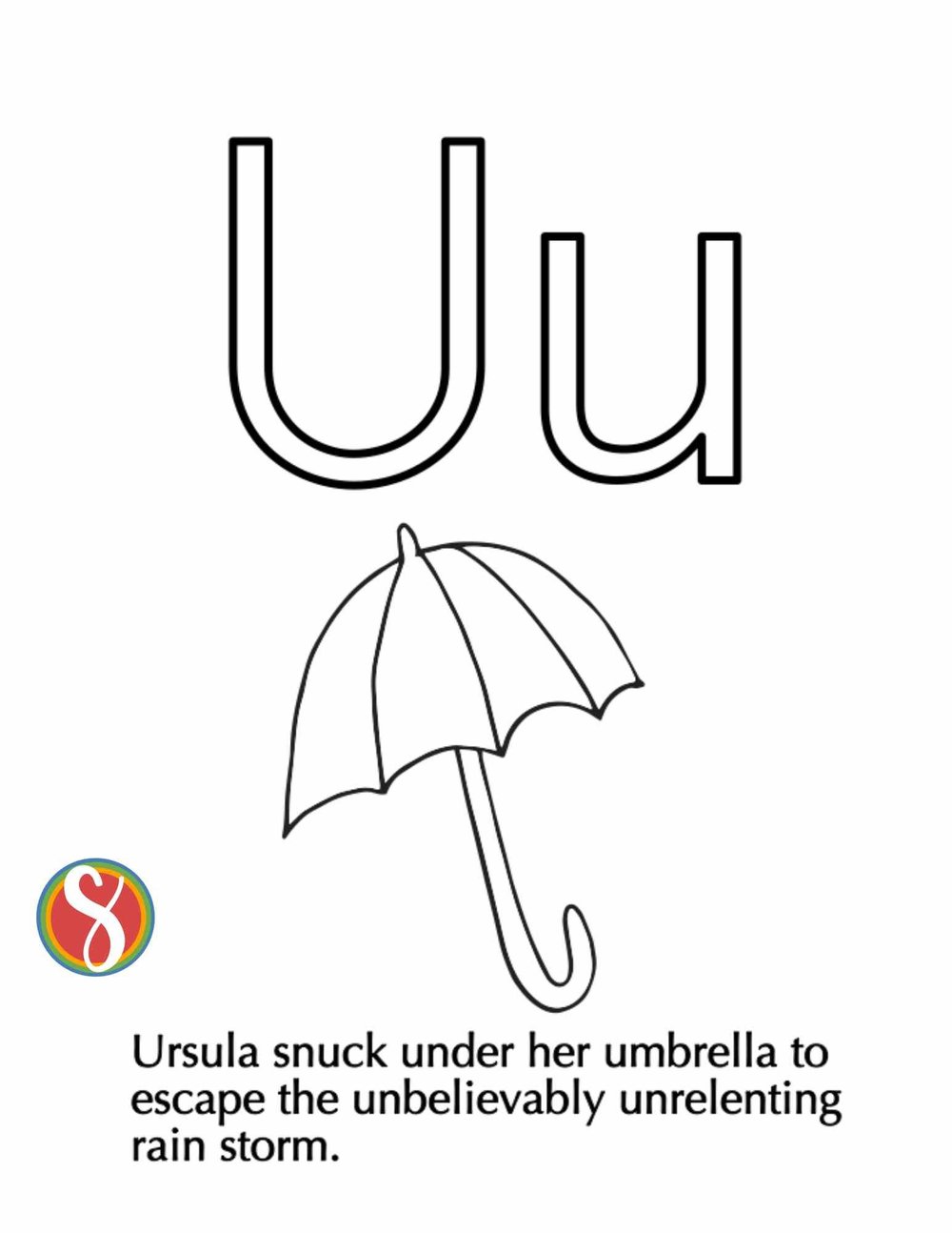 Free Umbrella Coloring Pages — Stevie Doodles