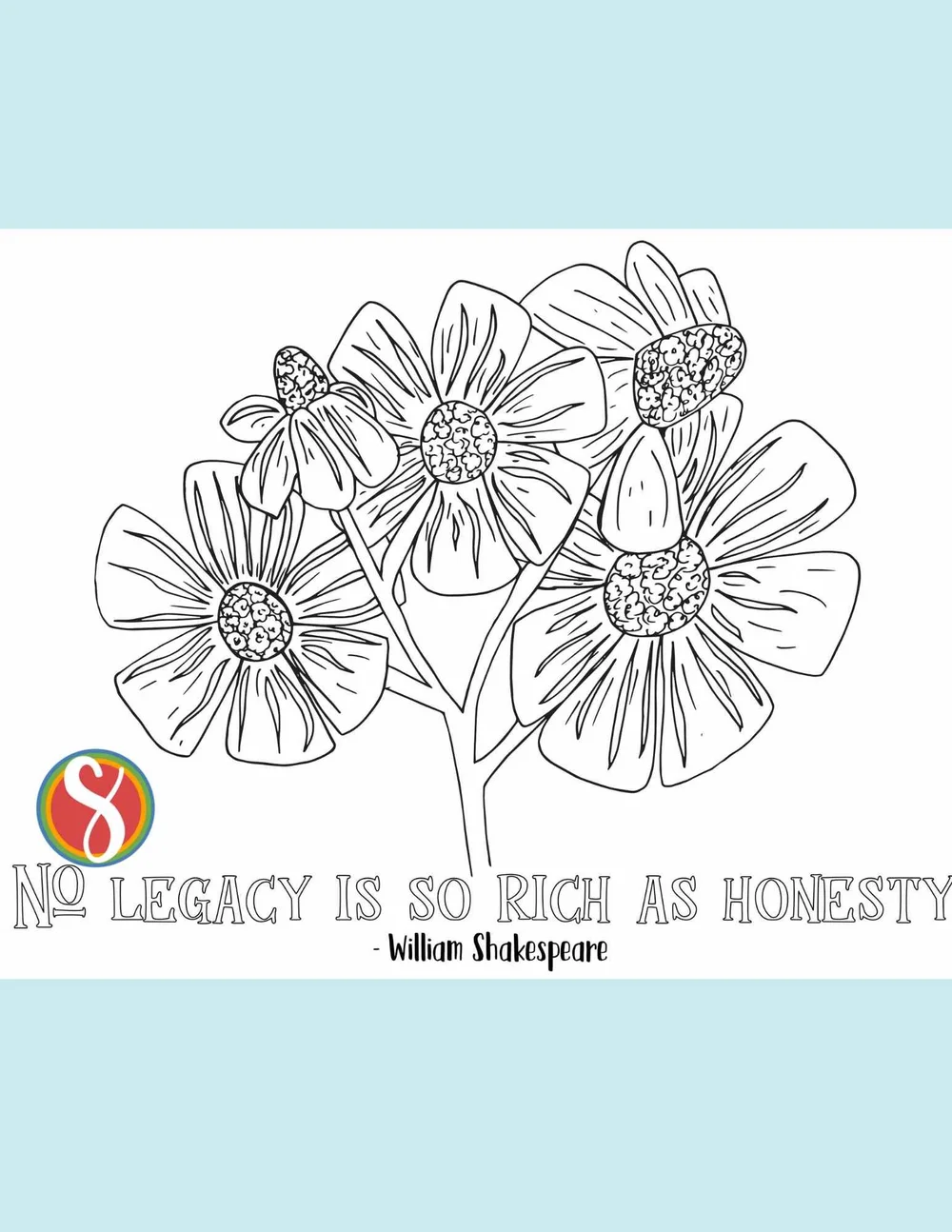 Honesty Quote with Coloring Pages — Stevie Doodles
