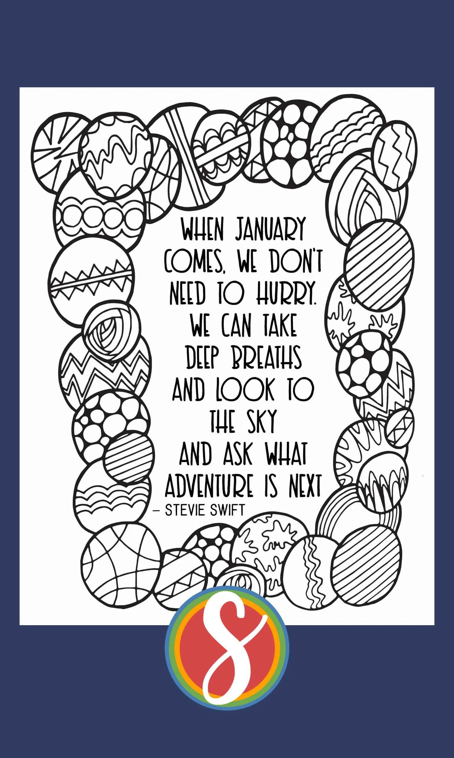 January Coloring Pages — Stevie Doodles