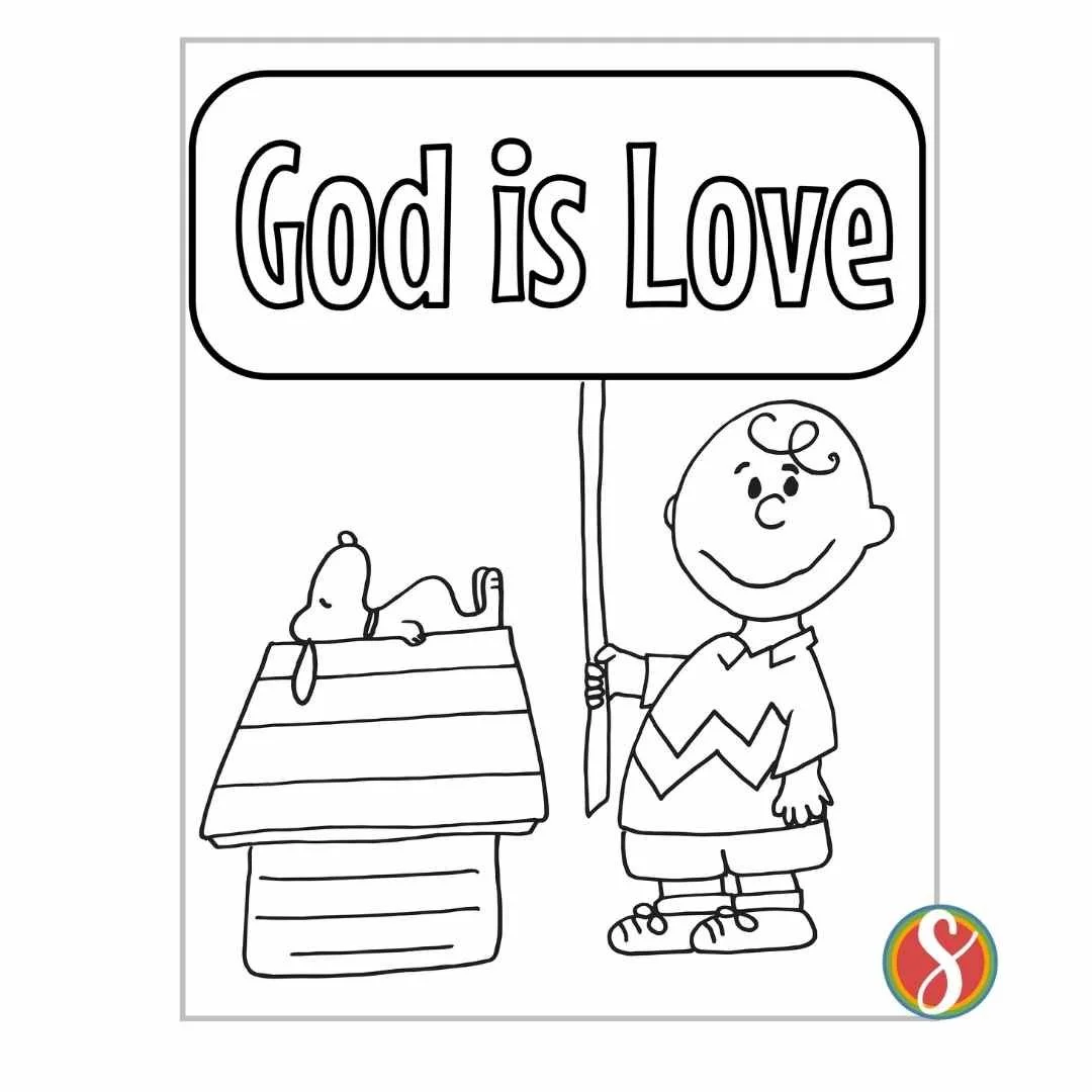 God Is Love Coloring Pages — Stevie Doodles