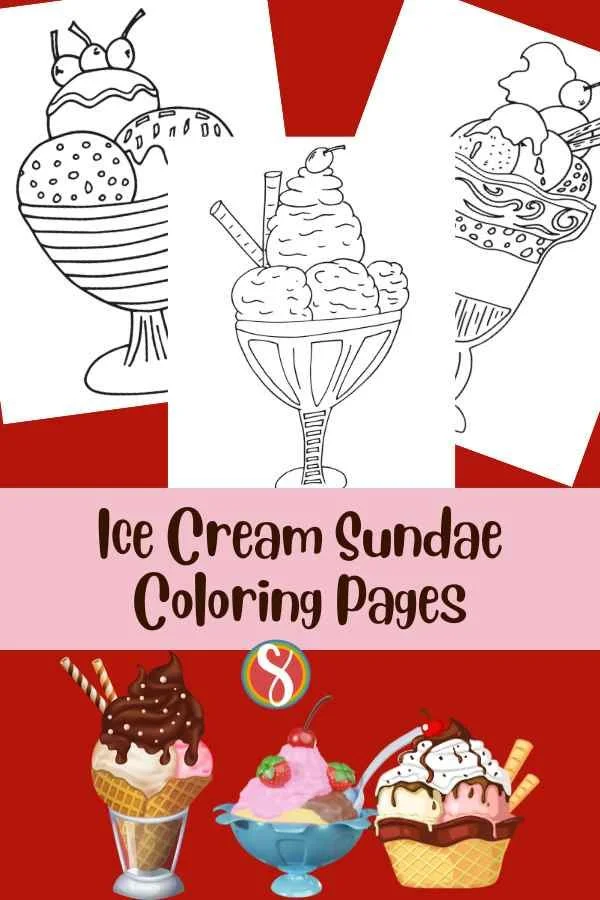 Free Ice Cream Sundae Coloring Page — Stevie Doodles