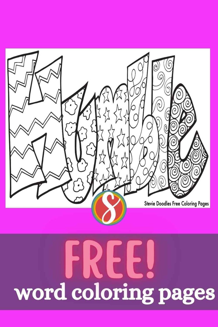 Free "Humble" Coloring Page — Stevie Doodles
