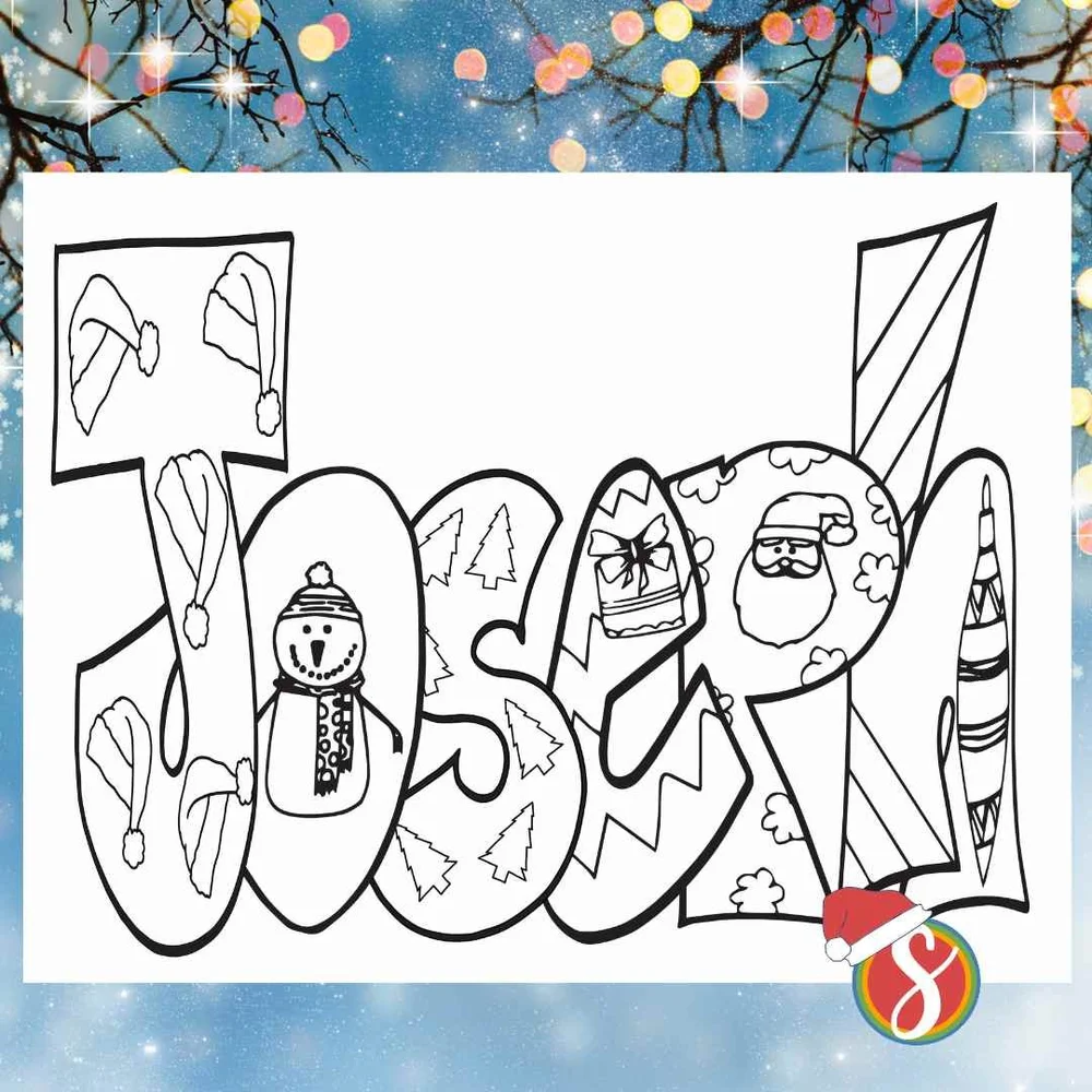 Free JOSEPH Coloring Pages — Stevie Doodles