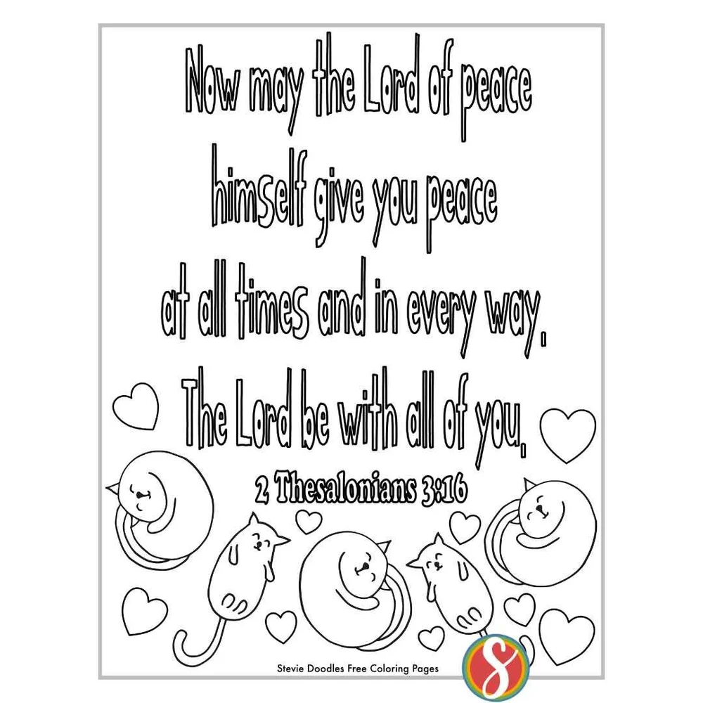 Free Anxiety Bible Verse Coloring Pages — Stevie Doodles