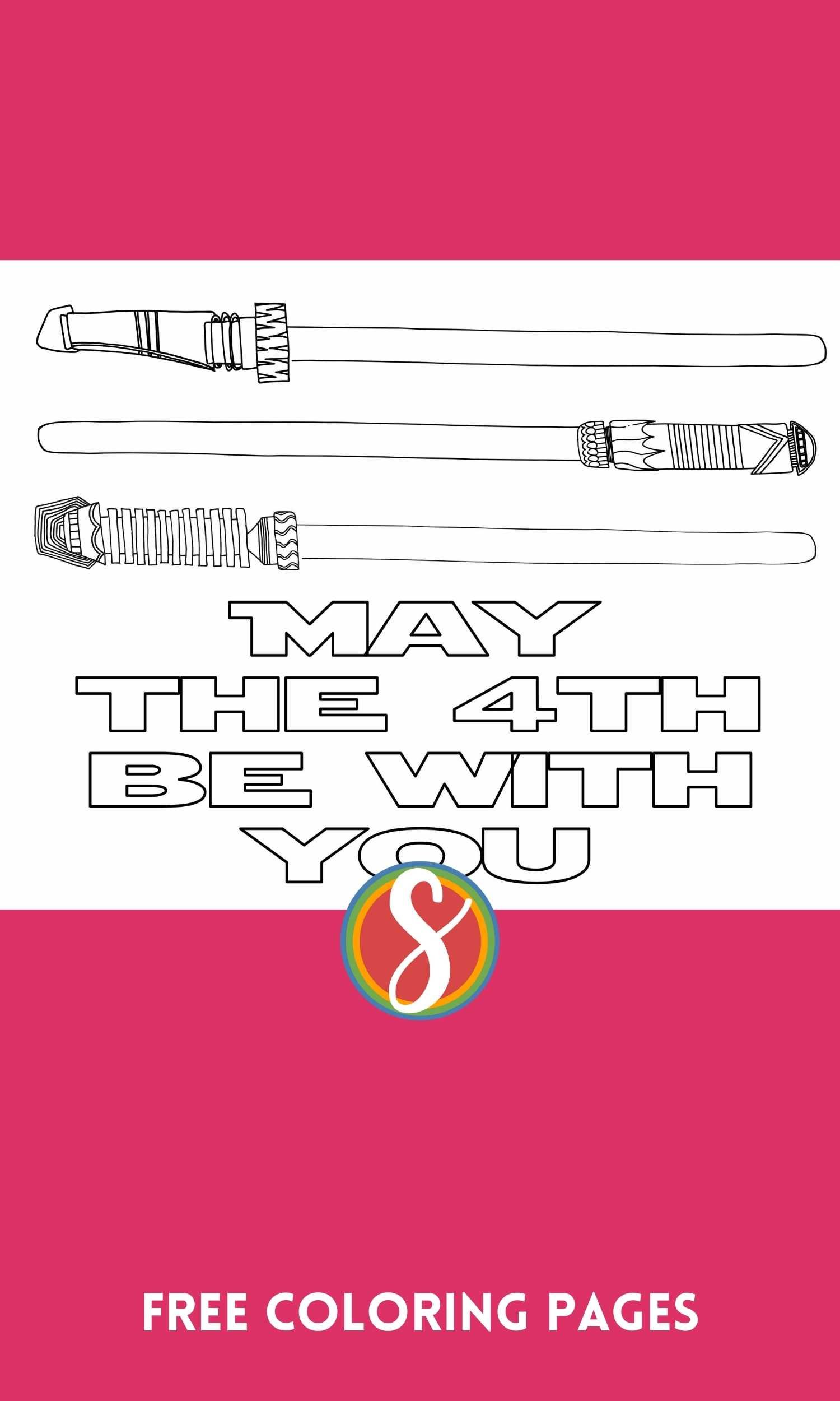 May the 4th Be With You Coloring Pages — Stevie Doodles
