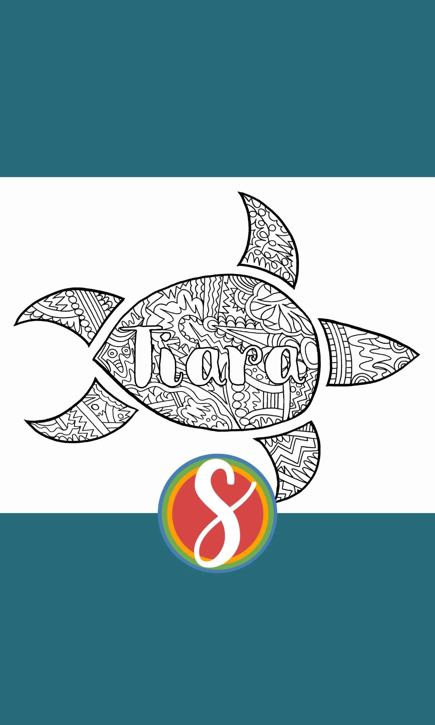 Free TIARA Name Coloring Page Printable — Stevie Doodles
