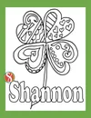 Free SHANNON Name Coloring Pages — Stevie Doodles