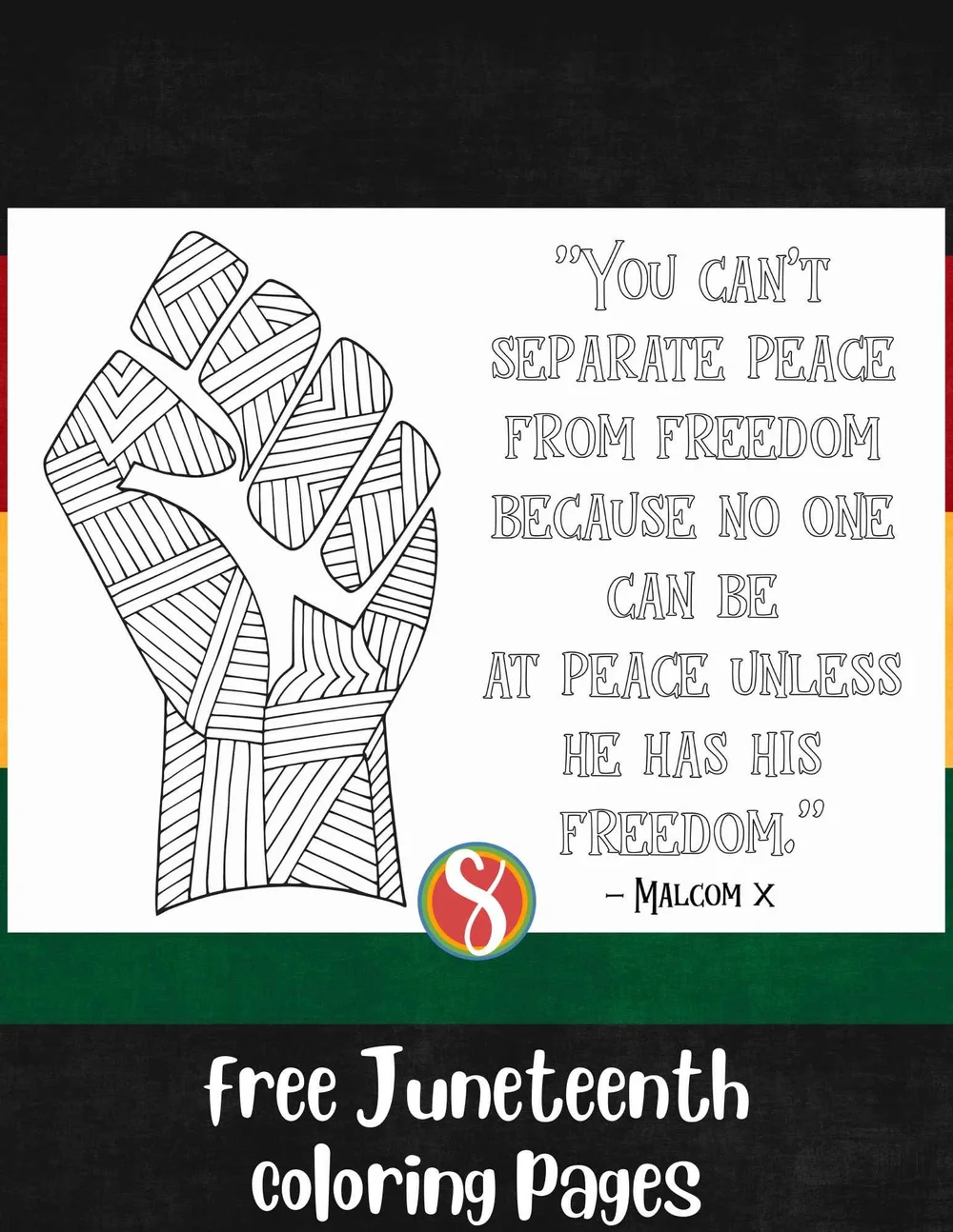 Free Juneteenth Coloring Pages — Stevie Doodles
