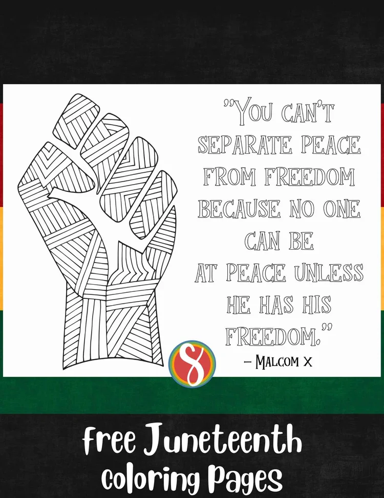 Free Juneteenth Coloring Pages — Stevie Doodles