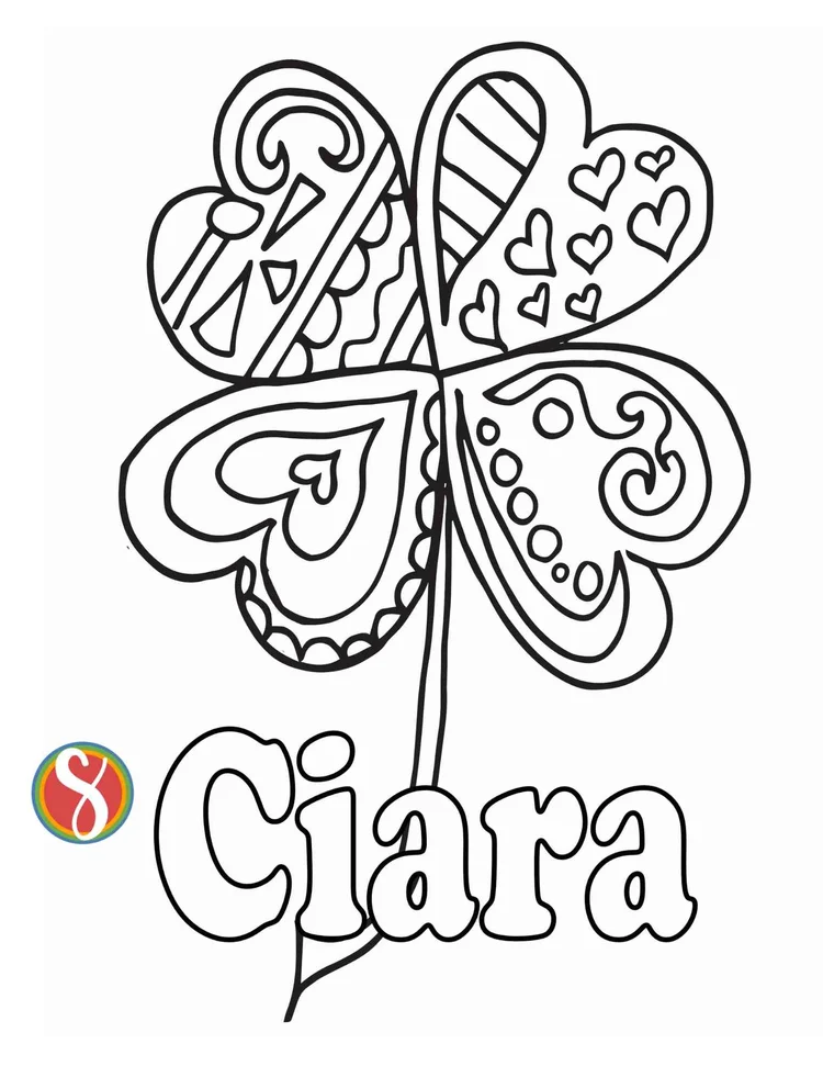 Free CIARA Name Coloring Pages — Stevie Doodles