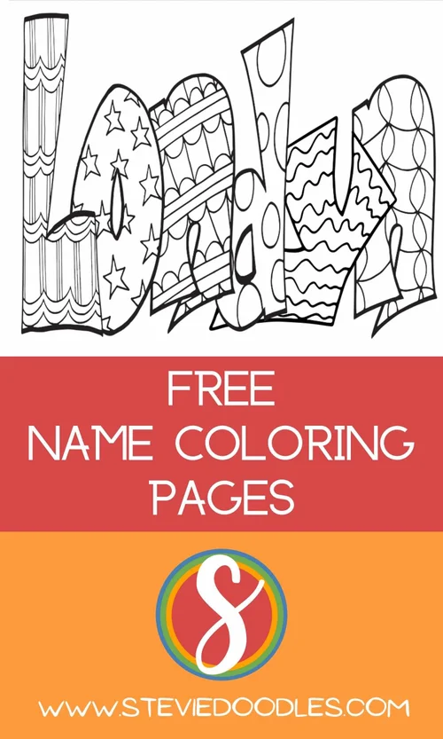 LONDYN Free Name Coloring Page — Stevie Doodles