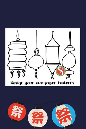 Free Paper Lantern Coloring Pages — Stevie Doodles