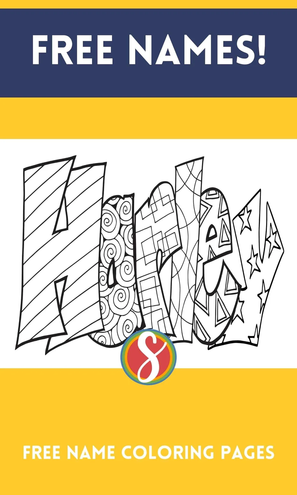 Free HARLEY Name Coloring Page Printable — Stevie Doodles