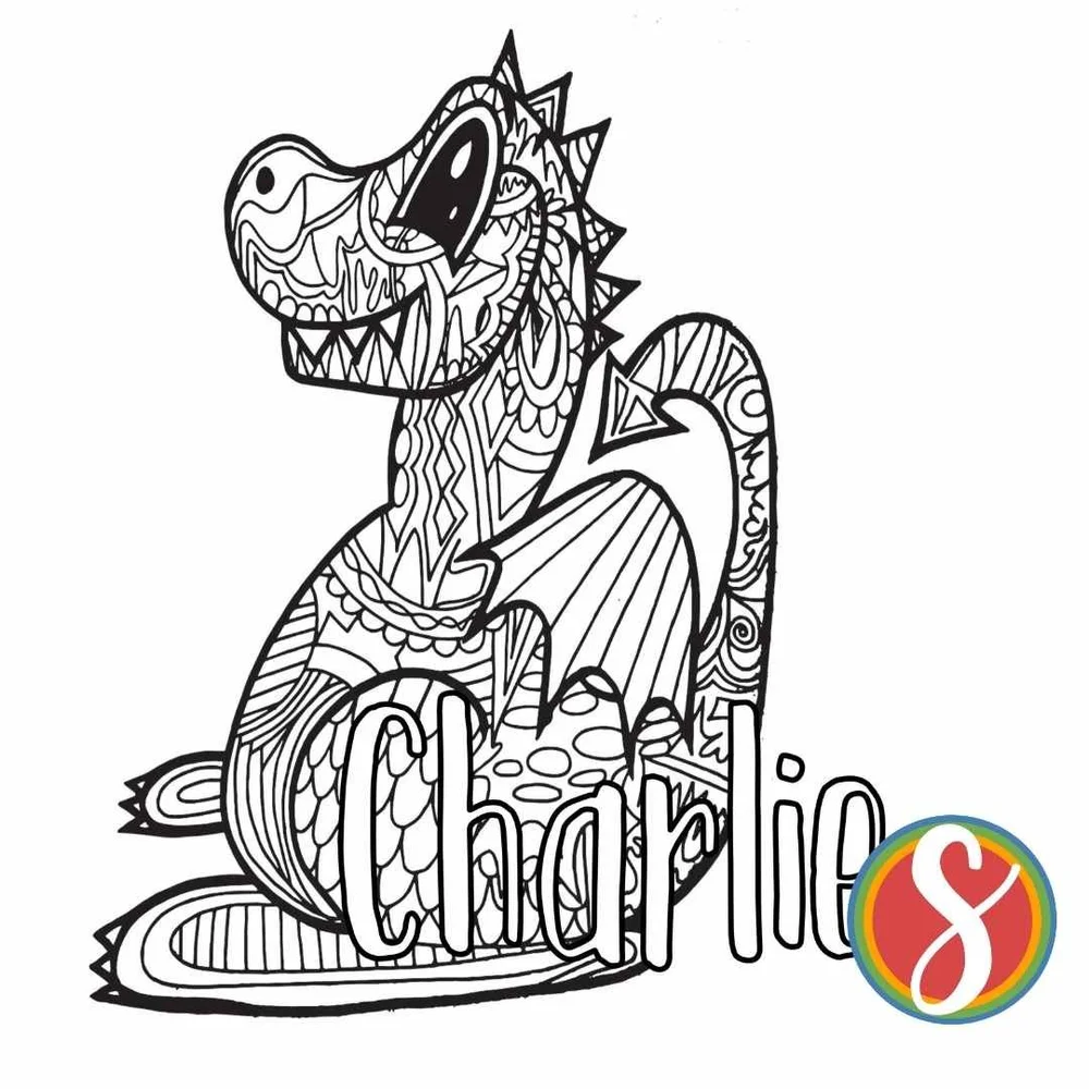 Free "Charlie" Coloring Pages — Stevie Doodles