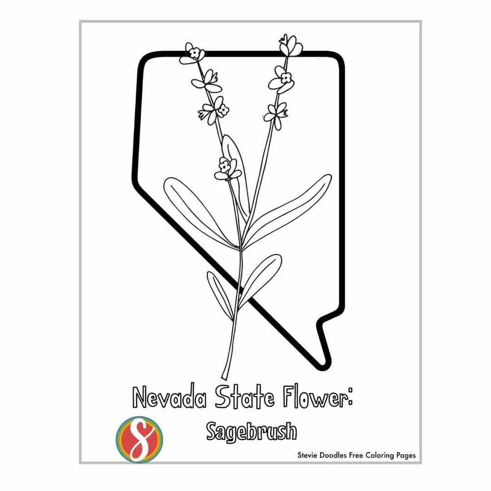 Free Nevada Coloring Pages — Stevie Doodles