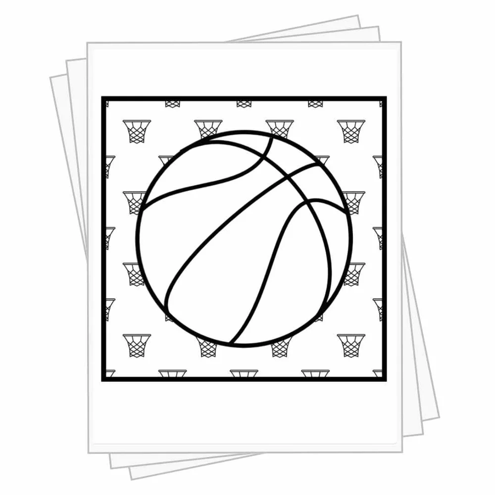 Free Basketball Coloring Pages — Stevie Doodles