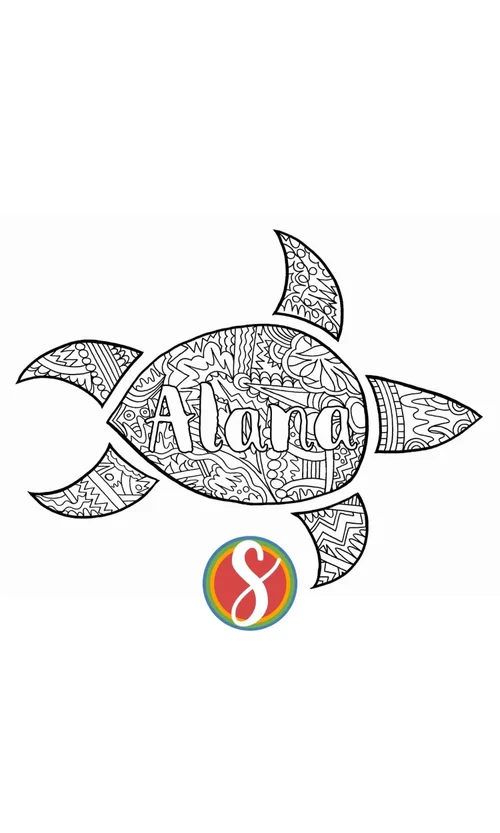 ALANA Free Name Coloring Page — Stevie Doodles