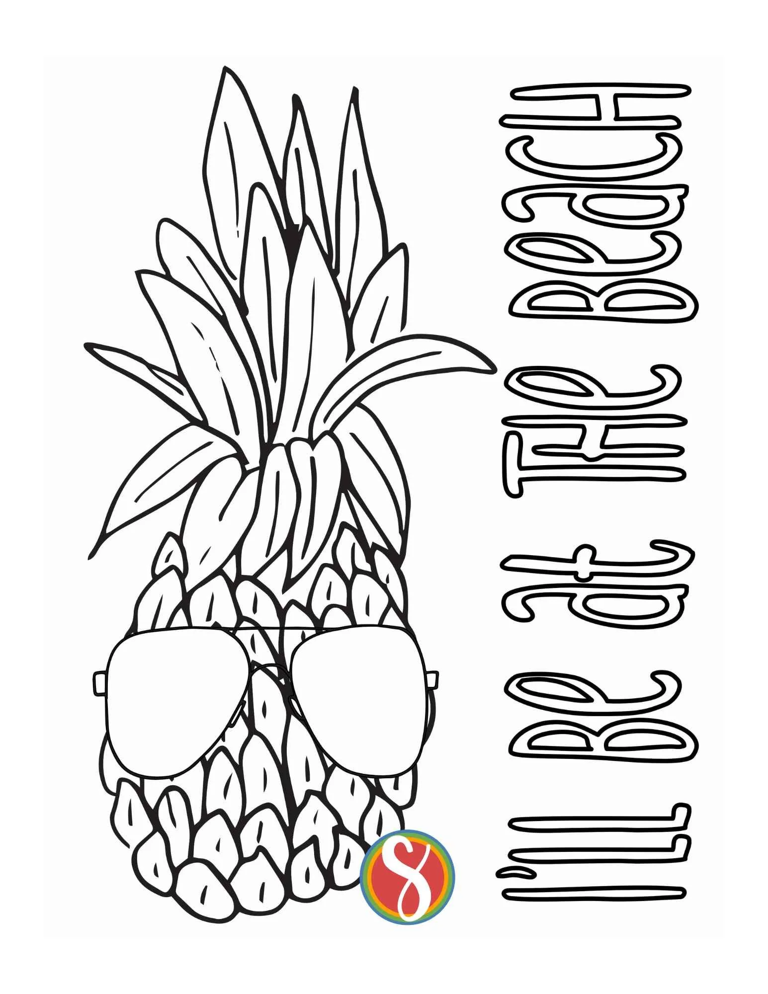 Free Pineapple Coloring Pages — Stevie Doodles