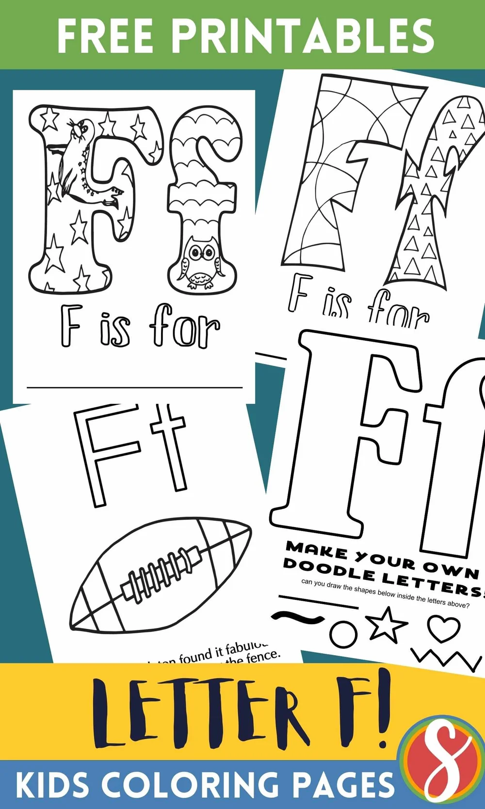 10 Free "F" Coloring Pages — Stevie Doodles