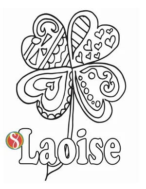 Free LAOISE Name Coloring Pages — Stevie Doodles