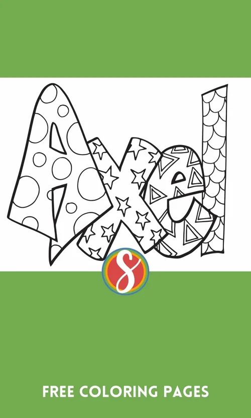 Free Axel Coloring Page — Stevie Doodles