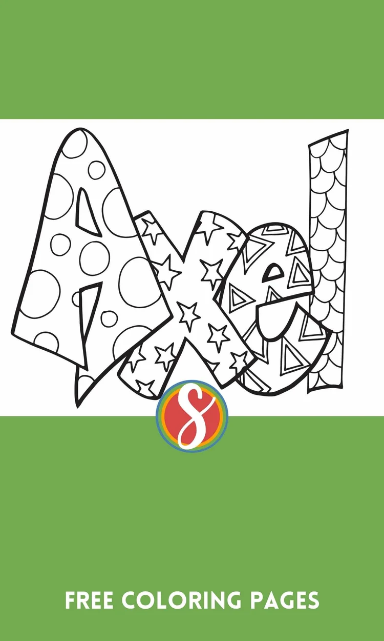 Free Axel Coloring Page — Stevie Doodles