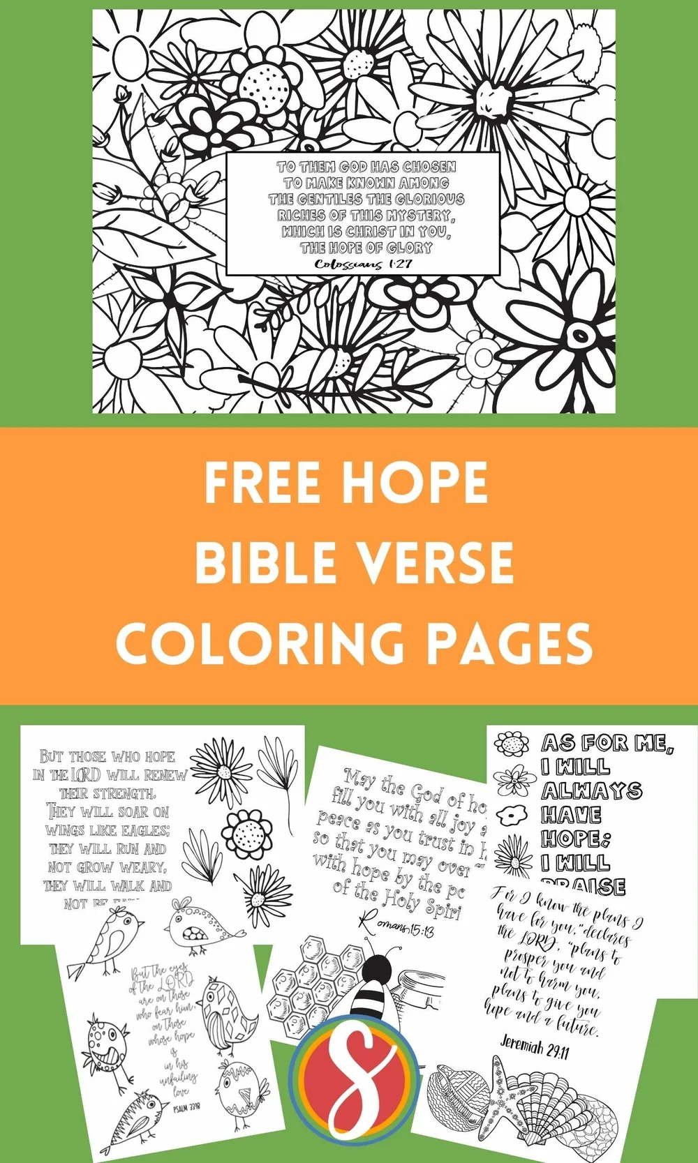 Free Hope Bible Verse Coloring Page — Stevie Doodles