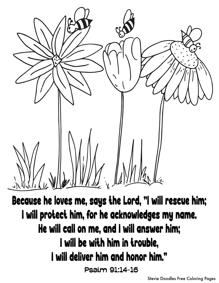 10 Free Psalm 91 Coloring Pages — Stevie Doodles