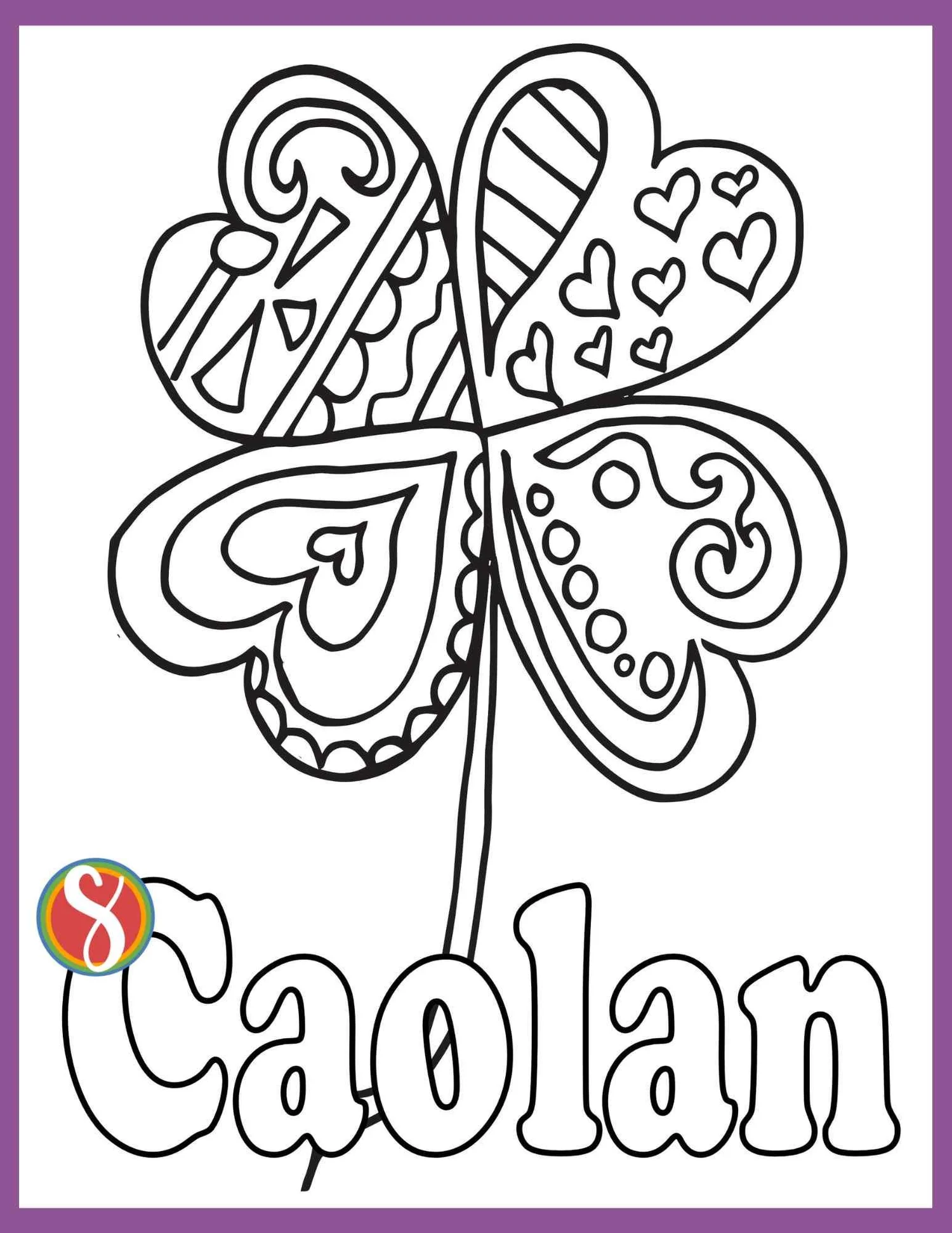 Free CAOLAN Name Coloring Pages — Stevie Doodles