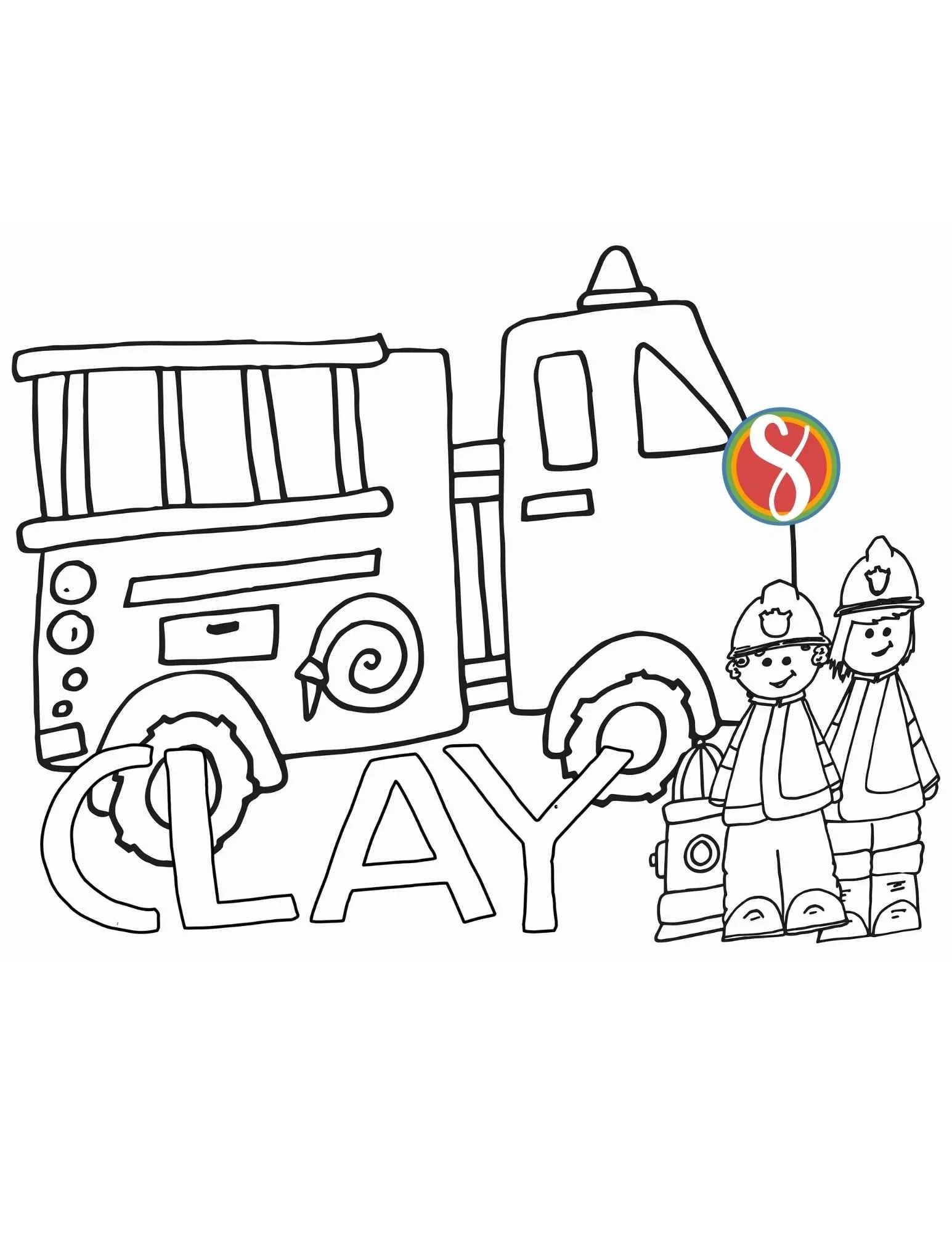 CLAY Free Name Coloring Page — Stevie Doodles