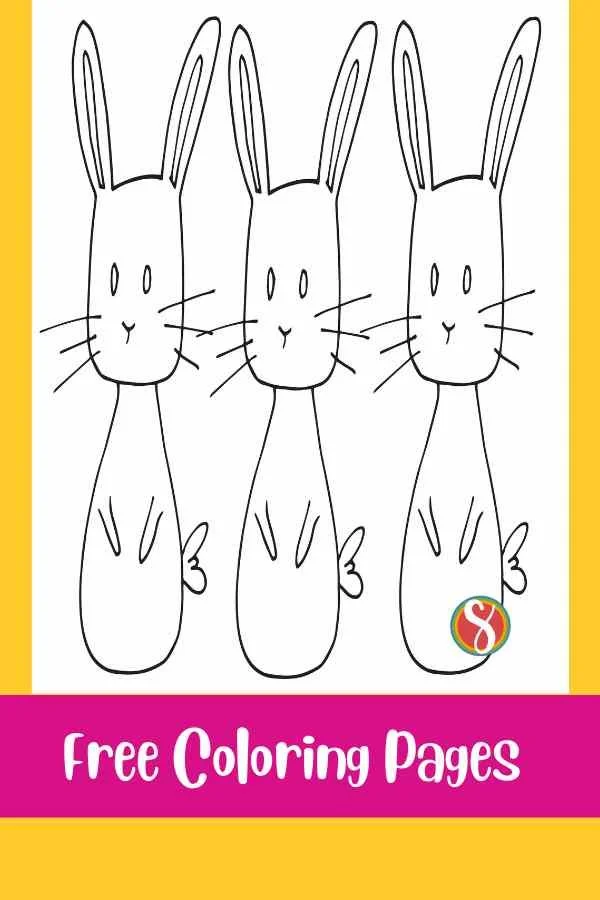 Free Bunny Rabbit Coloring Pages — Stevie Doodles