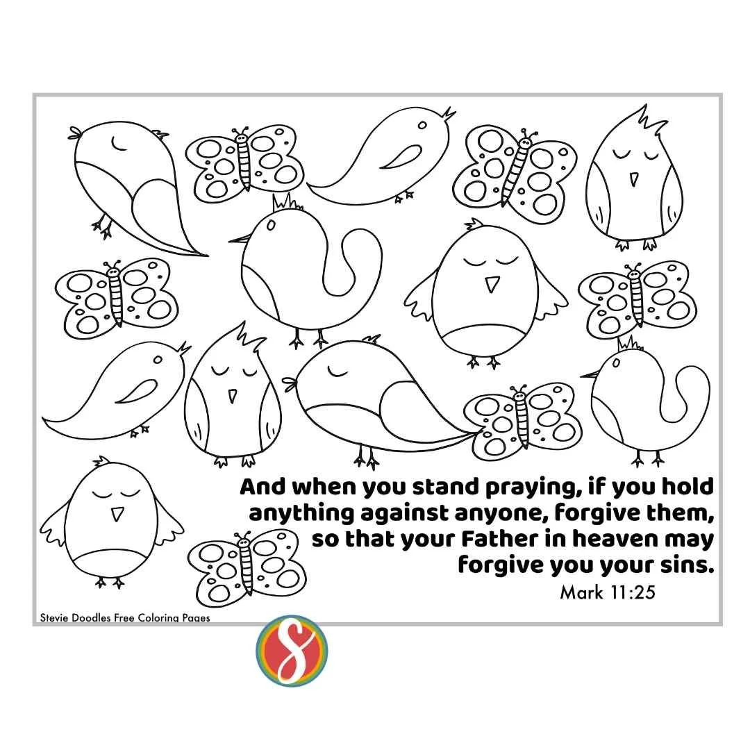 Free Mark Scripture Coloring Pages — Stevie Doodles