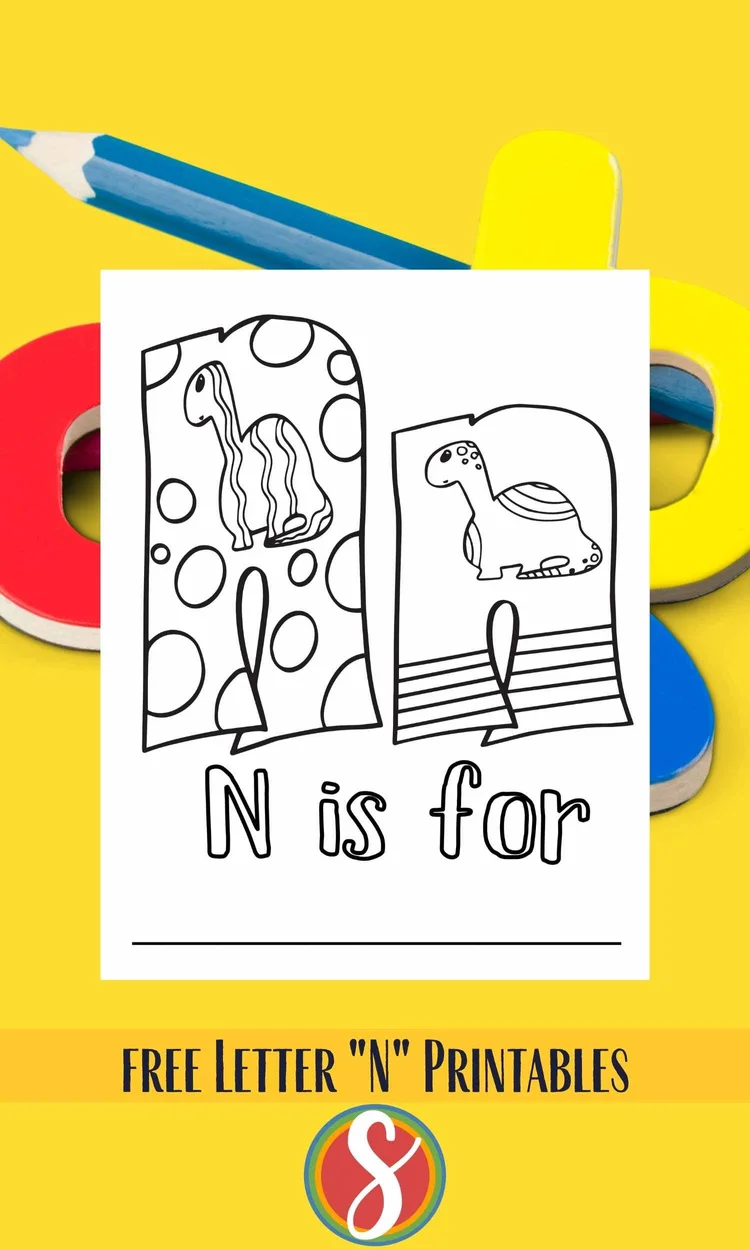 Free Letter N Coloring Pages — Stevie Doodles
