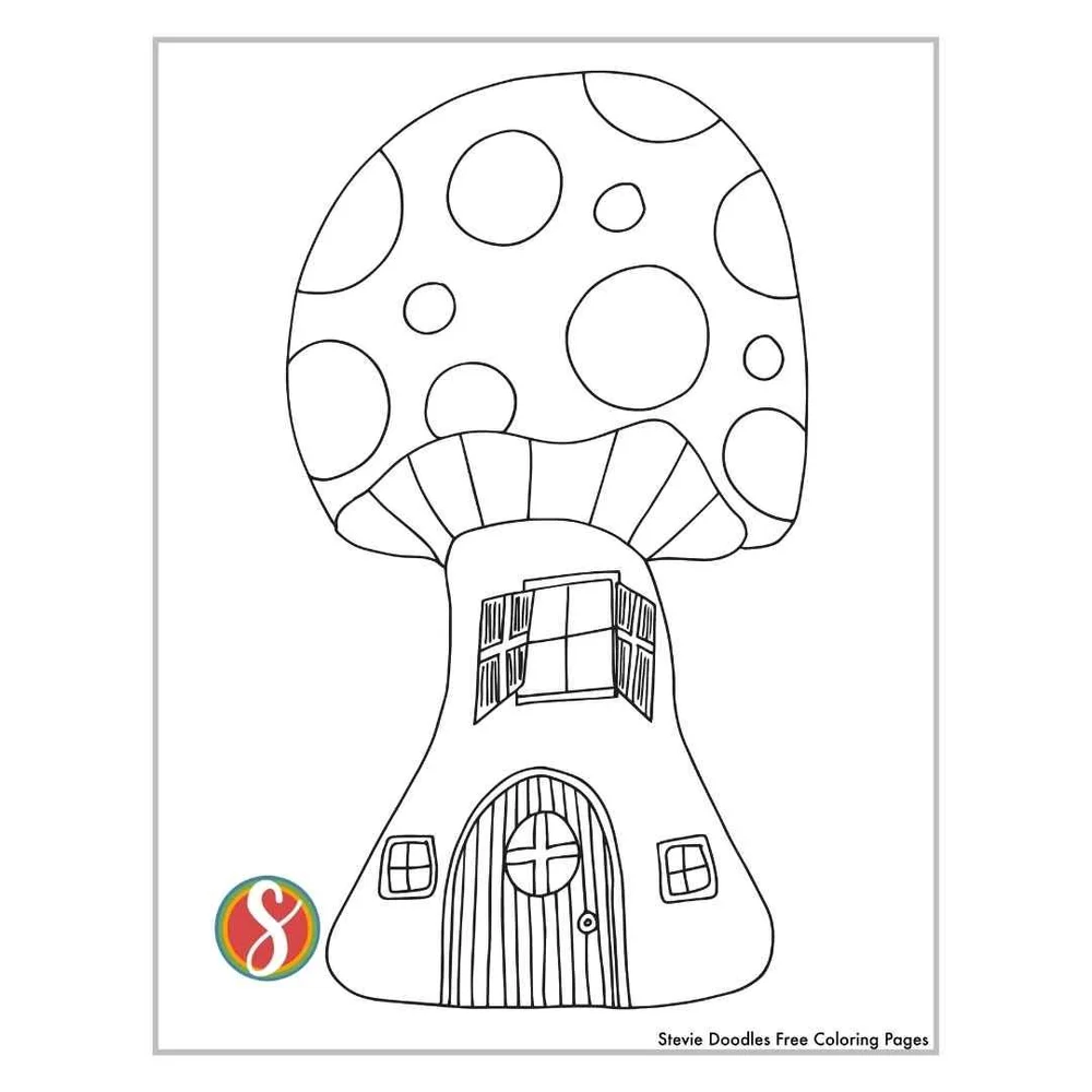 Free Mushroom Coloring Pages — Stevie Doodles