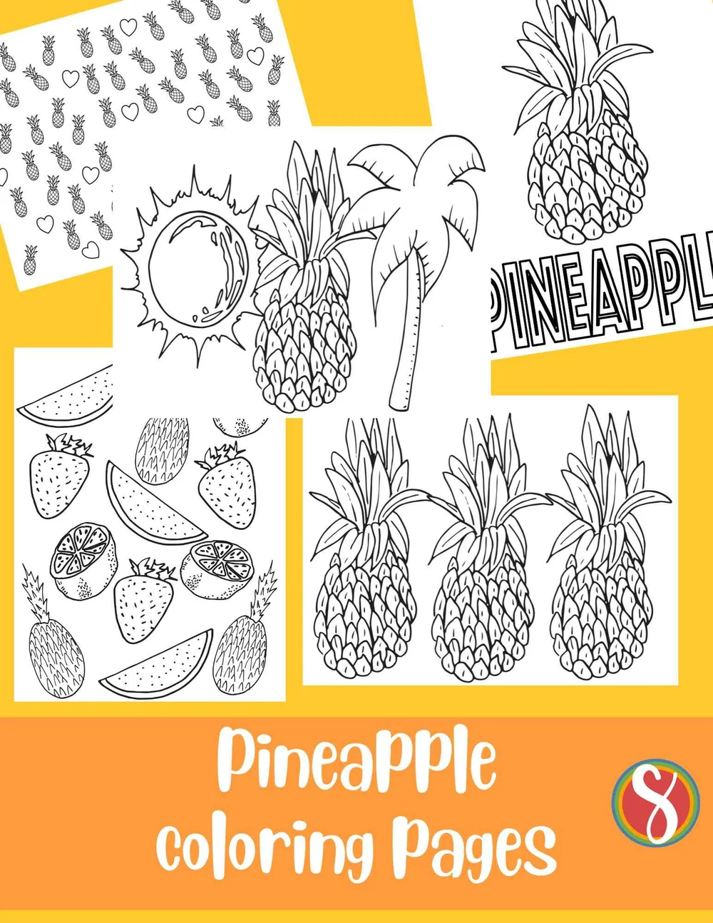 Free Printable Coloring Pages Of Pineapples