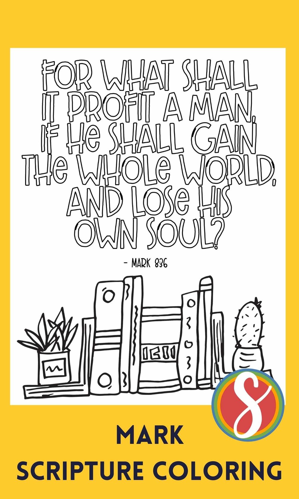 Free Mark Scripture Coloring Pages — Stevie Doodles