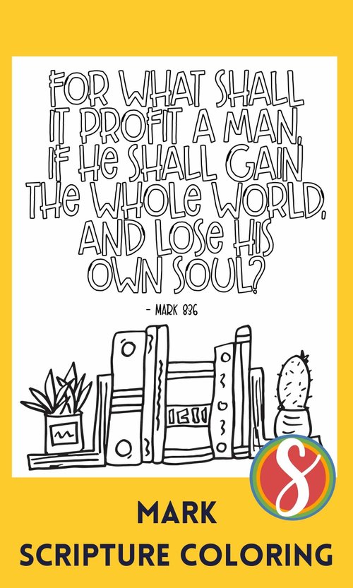 Free Mark Scripture Coloring Pages — Stevie Doodles