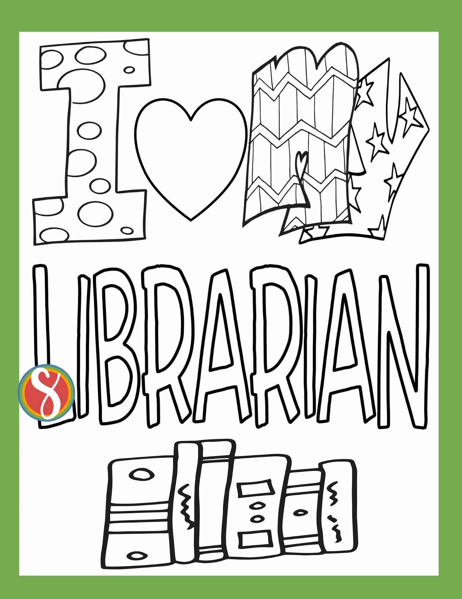 Free Library Coloring Pages — Stevie Doodles