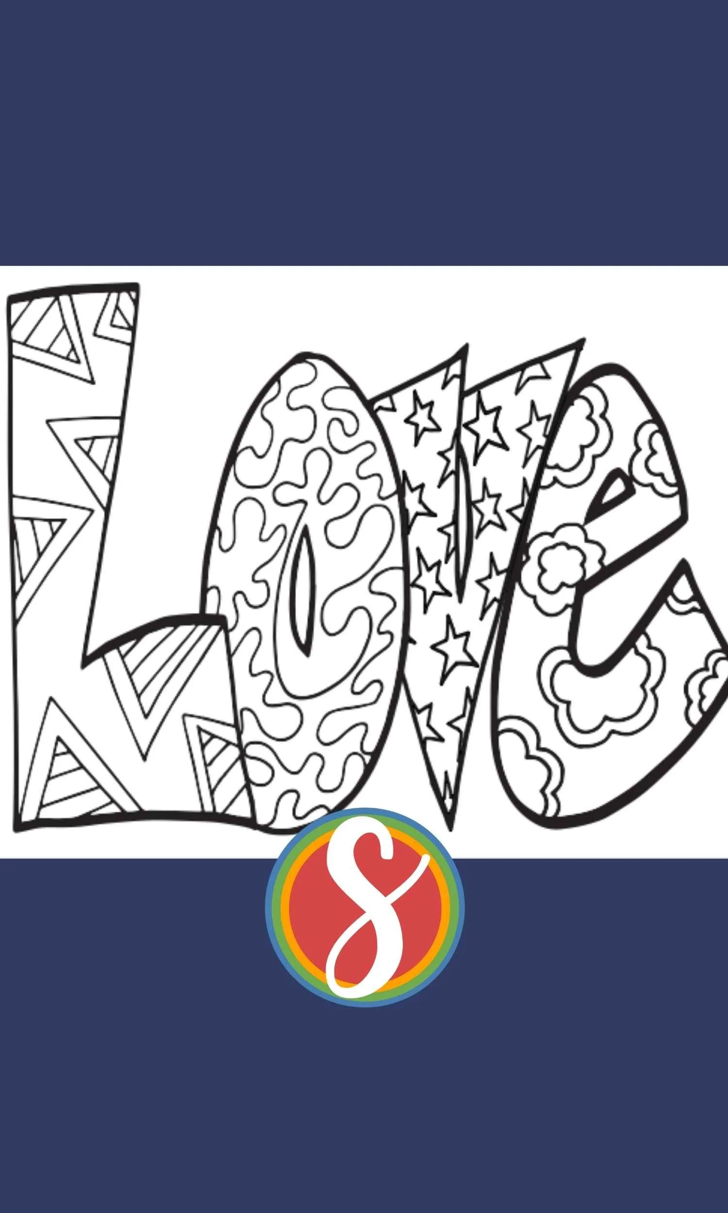 Free Love Coloring Pages — Stevie Doodles