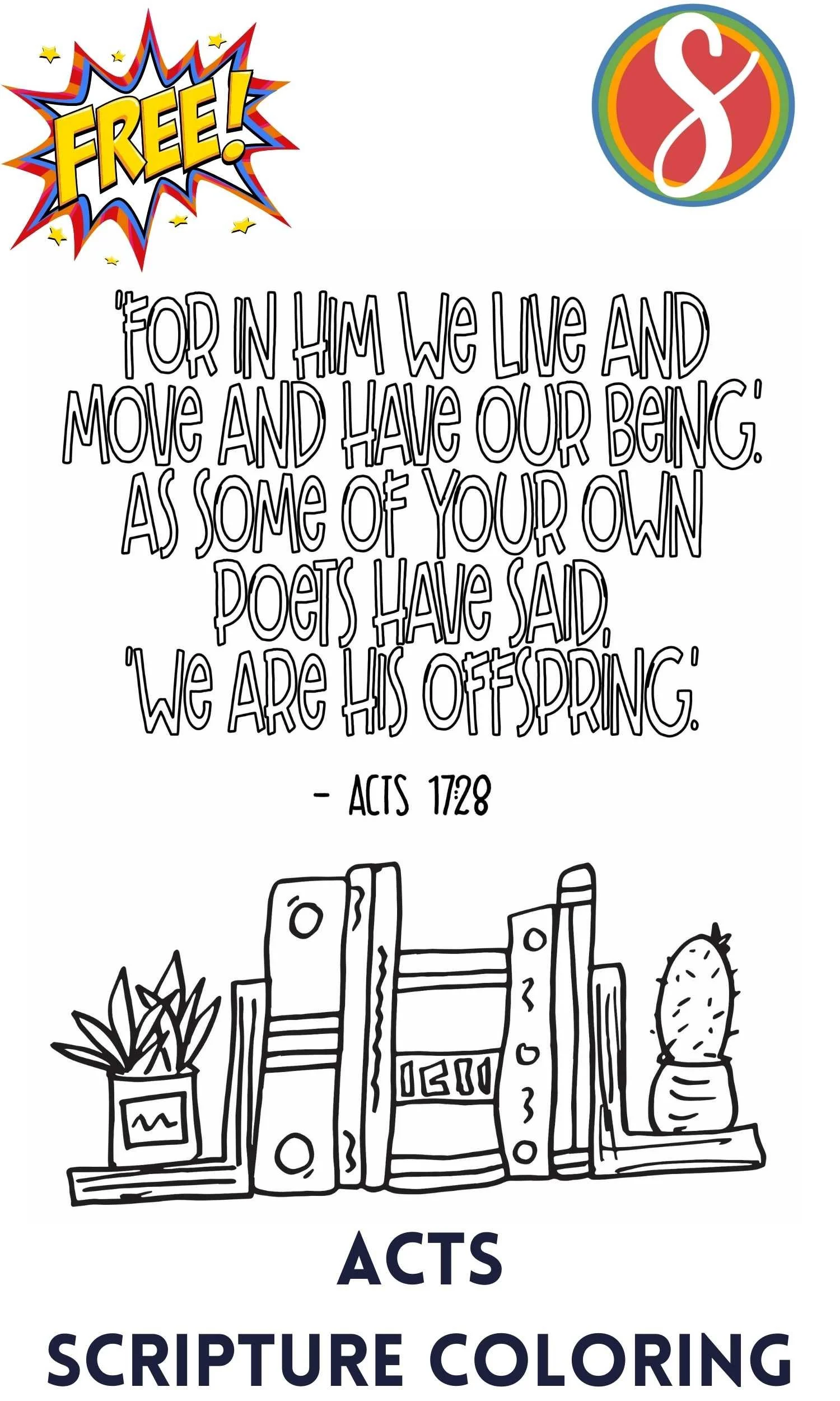 Free Acts Coloring Pages - Scripture — Stevie Doodles