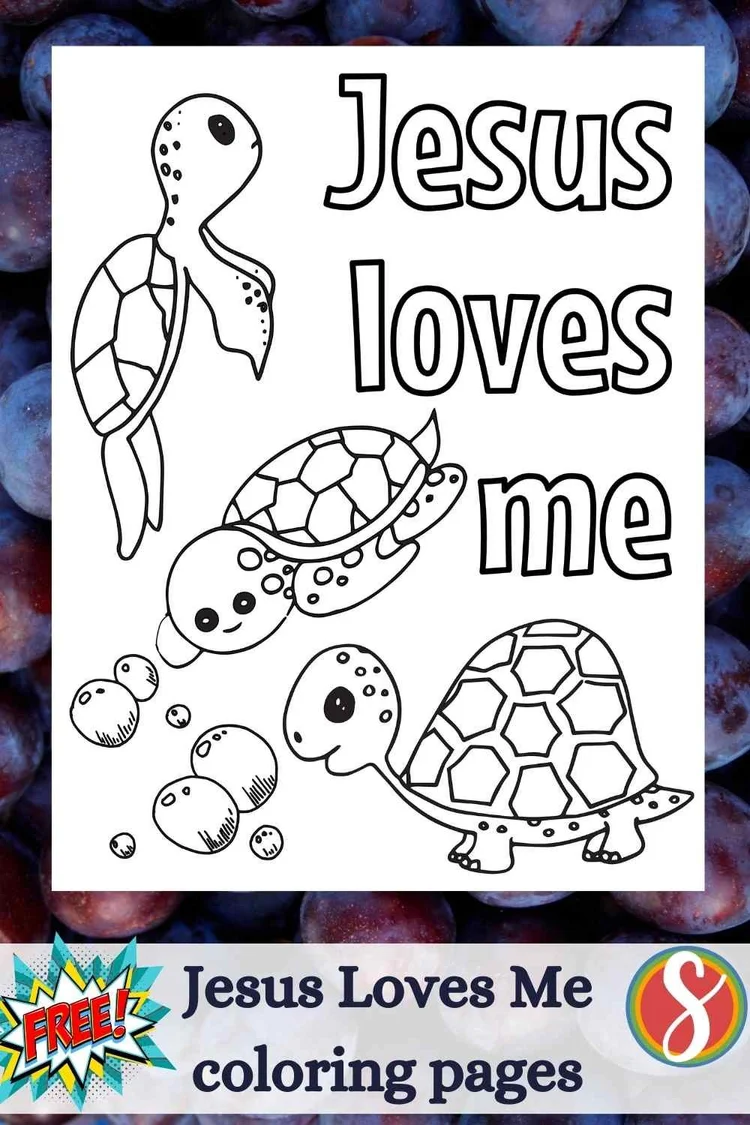 Jesus Loves Me Coloring Pages — Stevie Doodles