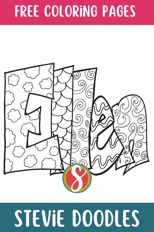 Free Ellen Coloring Page — Stevie Doodles