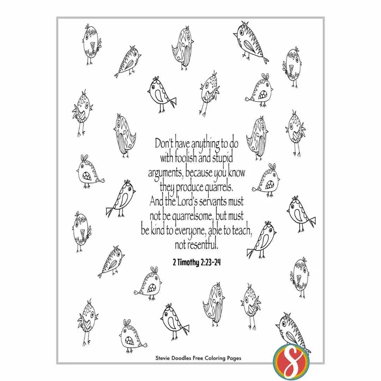 2 Timothy Free Printable Coloring Pages — Stevie Doodles