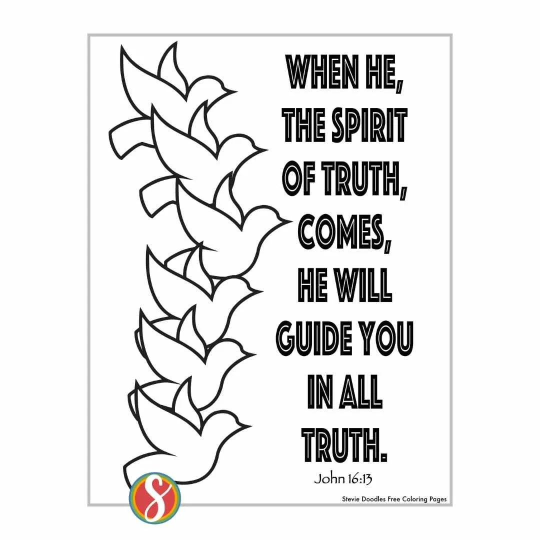 Free Holy Spirit Coloring Pages — Stevie Doodles