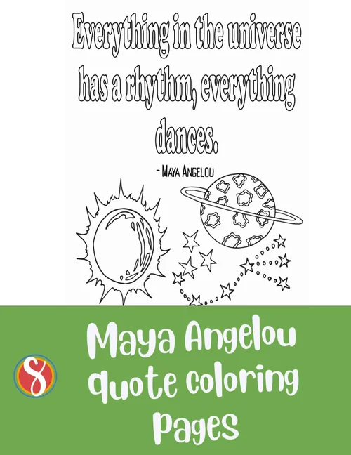 Free Maya Angelou Quote Coloring Pages — Stevie Doodles