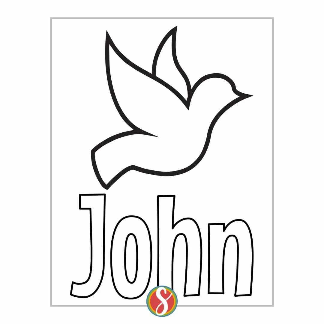 10+ Free John Coloring Pages — Stevie Doodles