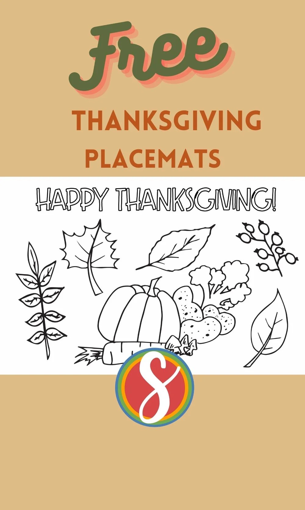 Free Thanksgiving Placemats Printable — Stevie Doodles