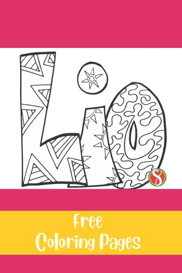 Free LIO Name Color Page — Stevie Doodles