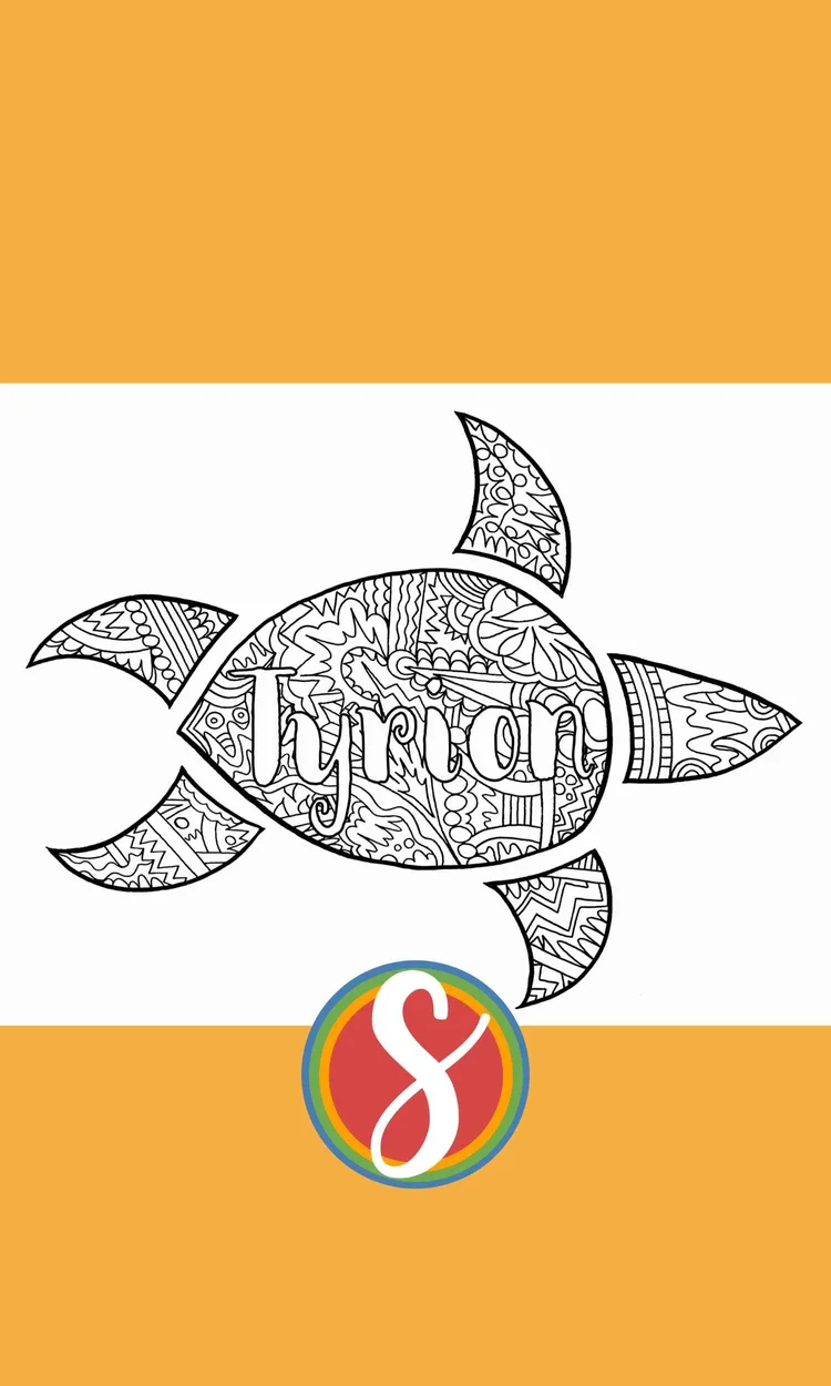 Free TYRION Name Coloring Pages — Stevie Doodles