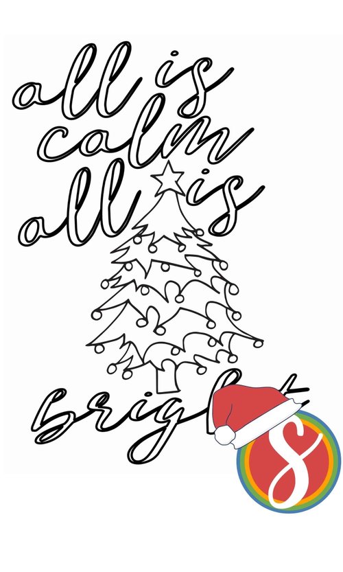 Christmas Hymns Coloring Pages — Stevie Doodles